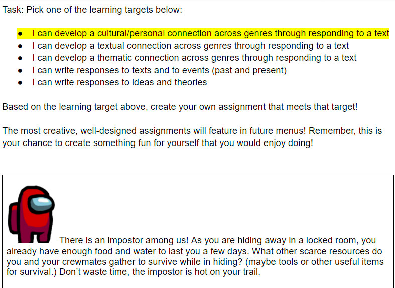 Creating the Perfect Learning Menu to Ensure Voice and Choice - The ...